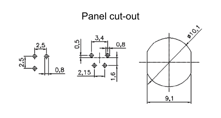 M8 PANEL RECEPTACLE, REAR MOUNT, MALE IP67 | PRODATA